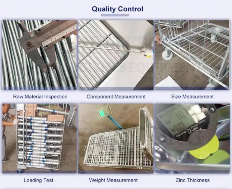 Three-Sided Merchandise Picking Trolley - Roll Container, Wire Container, Glass Racks, Post ...