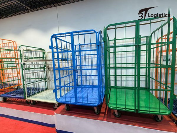 4 Sided Merchandising Trolley - Roll Container, Wire Container, Glass ...